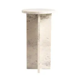 OLIVE GROVE Martini Accent Table With Interlocking Cross Base