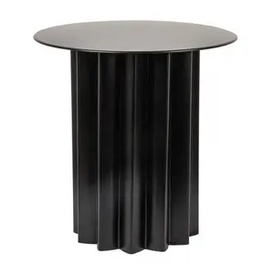 OLIVE GROVE Pleated Side Table - Black