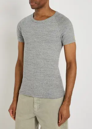 STRETCH FRAISE Ribbed Stretch-cotton T-shirt