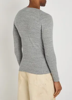 STRETCH FRAISE Ribbed Stretch-cotton T-shirt