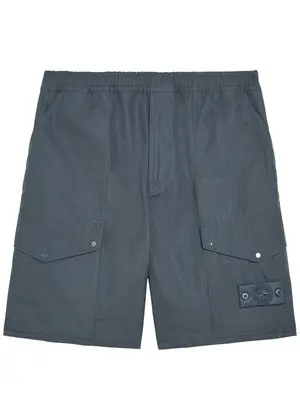 Stone Island Logo Cotton Cargo Shorts