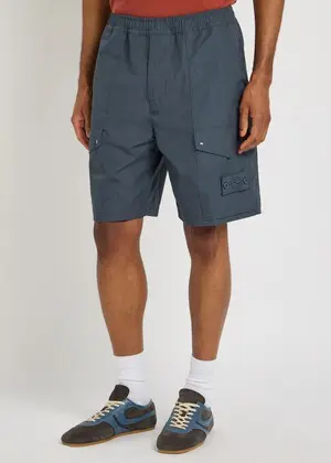 Stone Island Logo Cotton Cargo Shorts