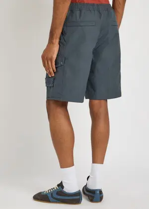 Stone Island Logo Cotton Cargo Shorts