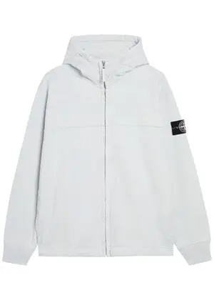 Stone Island Logo Hooded Cotton Sweatshirt