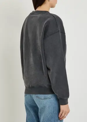 ANINE BING Spencer Printed Cotton Sweatshirt