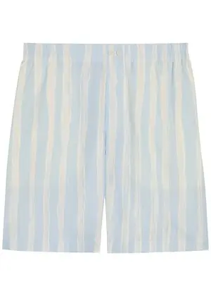 Jacquemus Le Short Calecon Striped Cotton-poplin Shorts - Multicoloured 1