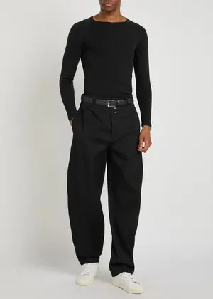 STRETCH FRAISE Ribbed Stretch-cotton T-shirt