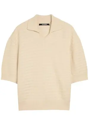 Jacquemus Le Polo Maille Striped Cotton-blend Polo Shirt