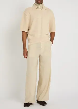 Jacquemus Le Polo Maille Striped Cotton-blend Polo Shirt
