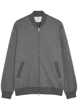 Brunello Cucinelli Cotton-blend Zip-through Sweatshirt