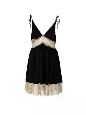 Sea Lace Mini Dress - Black