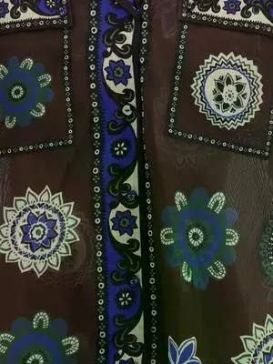 ALEMAIS Floral Print Shirt - Brown