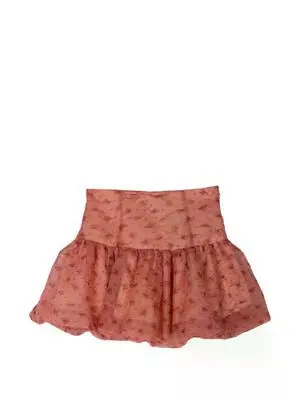 GANNI Shibori Organza Mini Skirt - Pink