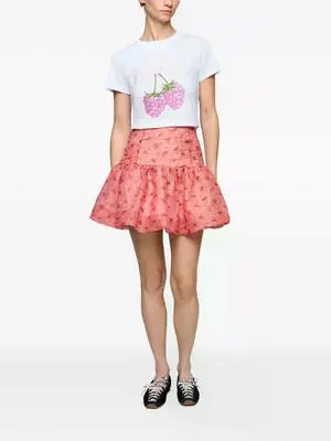 GANNI Shibori Organza Mini Skirt - Pink