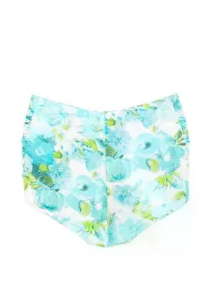 Chloé Floral-print Bikini Bottom - Blue