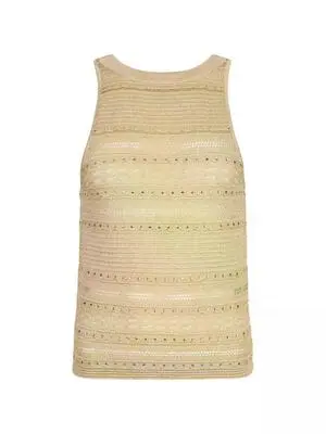 Liu Jo Openwork Knit Top - Yellow