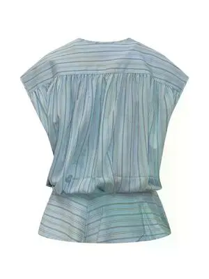 IRO PARIS Striped Button Top