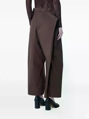 Issey Miyake Akimbo Pleated Wide-leg Trousers - Brown