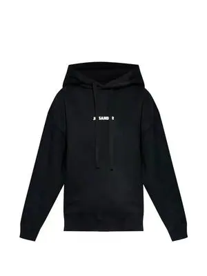 JIL SANDER Cotton Hoodie - Black