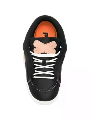 PDF Sk8 Topstitched Lace-up Sneakers - Black
