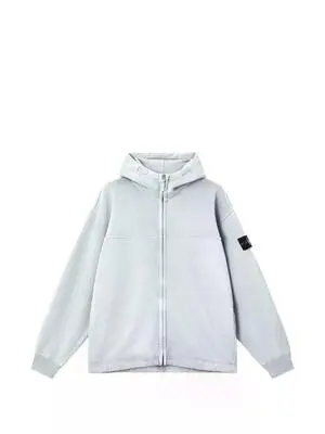 Stone Island Zip-up Cotton Hoodie - Blue
