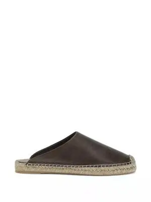 Brunello Cucinelli Leather Jute Espadrilles - Brown