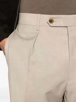 BERWICH Chiaia Pleated Cuffed Trousers - Neutrals