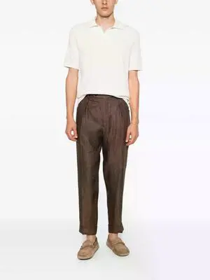 BERWICH Chiaia Pleated Trousers - Brown