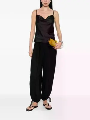 Imperial Cowl-neck Top - Black