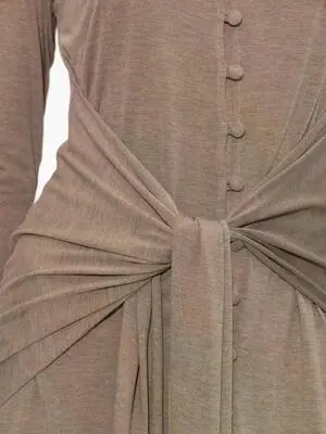GANNI Tie-detailed Button-up Mini Dress