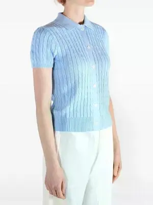 Polo Ralph Lauren Cable-knit Short-sleeved Cardigan - Blue