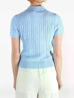 Polo Ralph Lauren Cable-knit Short-sleeved Cardigan - Blue