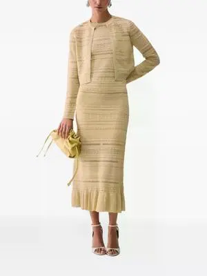 Liu Jo Openwork Knit Cardigan - Neutrals
