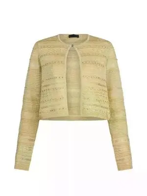 Liu Jo Openwork Knit Cardigan - Neutrals