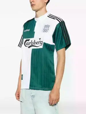 Adidas Liverpool Fc Three-stripe Panelled T-shirt - Green