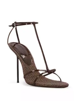 Paris Texas Lidia T-strap High Heel Sandals - Brown