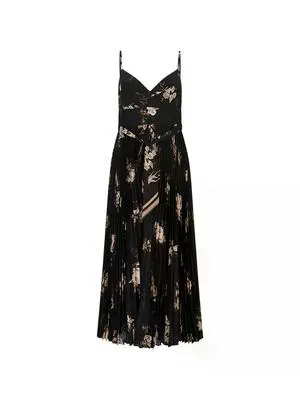 Zimmermann Floral Pleated Dress - Black