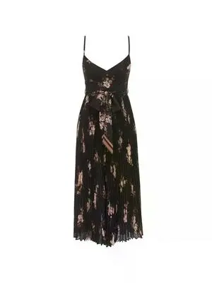 Zimmermann Floral Pleated Dress - Black