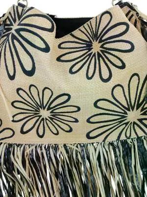 Farm Rio Floral Fringe Tote Bag
