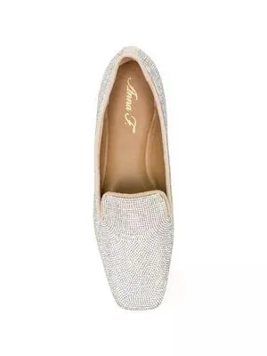 ANNA F. Embellished Ballet Flats - Silver