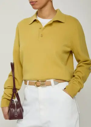 DEHANCHE Hollyhock Leather Belt - Taupe
