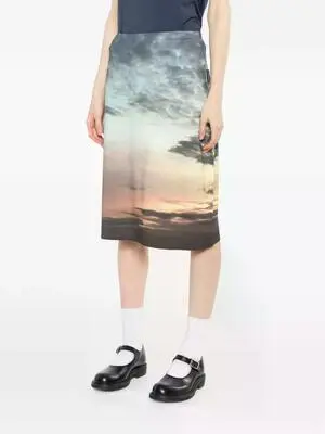 AGNES B. Straight Hem Skirt