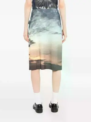 AGNES B. Straight Hem Skirt