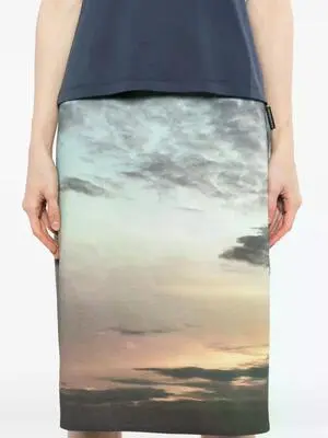 AGNES B. Straight Hem Skirt
