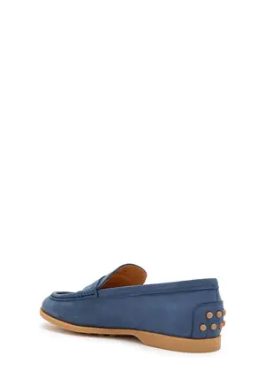 TOD'S Gomma Leggero Nubuck Loafers - Blue