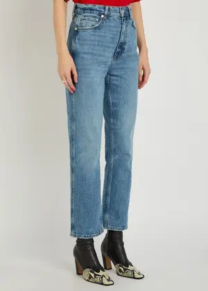 ANINE BING Jane Slim-leg Jeans - Blue