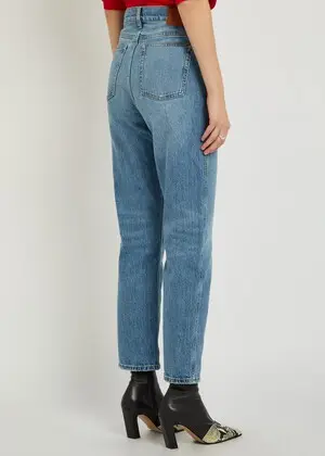 ANINE BING Jane Slim-leg Jeans - Blue