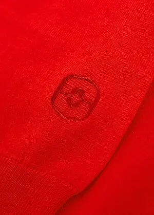 RÙADH Wool Polo Top - Red
