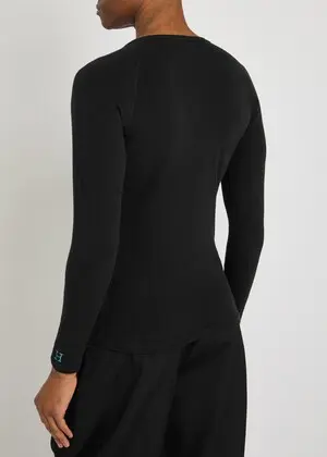 STRETCH FRAISE Ribbed Stretch-cotton T-shirt