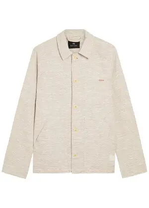single breasted overshirt